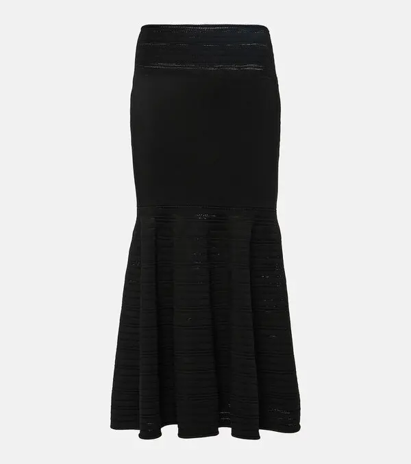 Victoria Beckham Jersey Midi Skirt