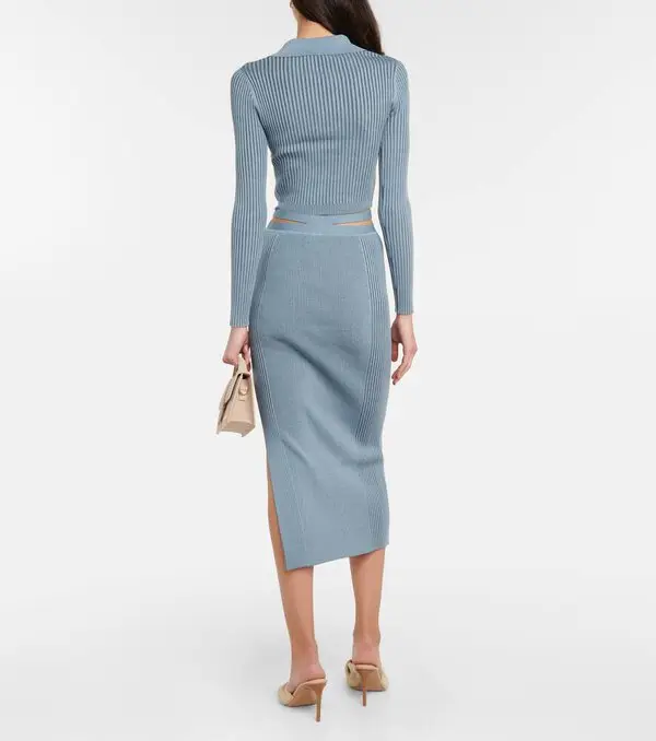Simkhai Orion Rib-knit Midi Skirt