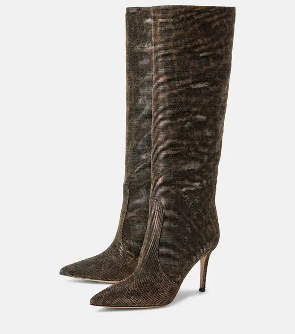 GIANVITO ROSSI Hansen Leopard Print Boots