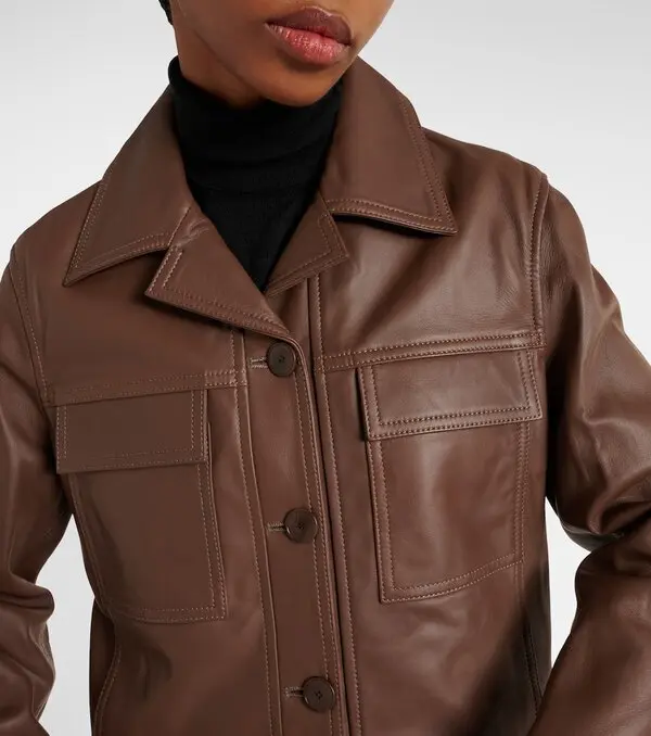 JOSEPH Leather Shirt Jacket