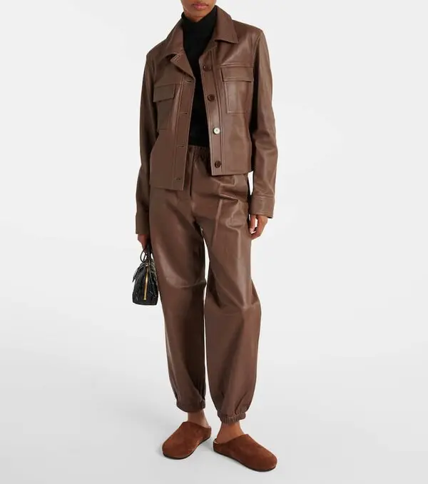 JOSEPH Leather Shirt Jacket