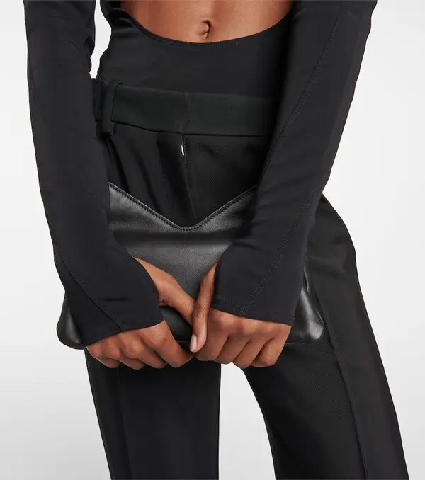 MUGLER Circle Off-shoulder Cutout Bodysuit
