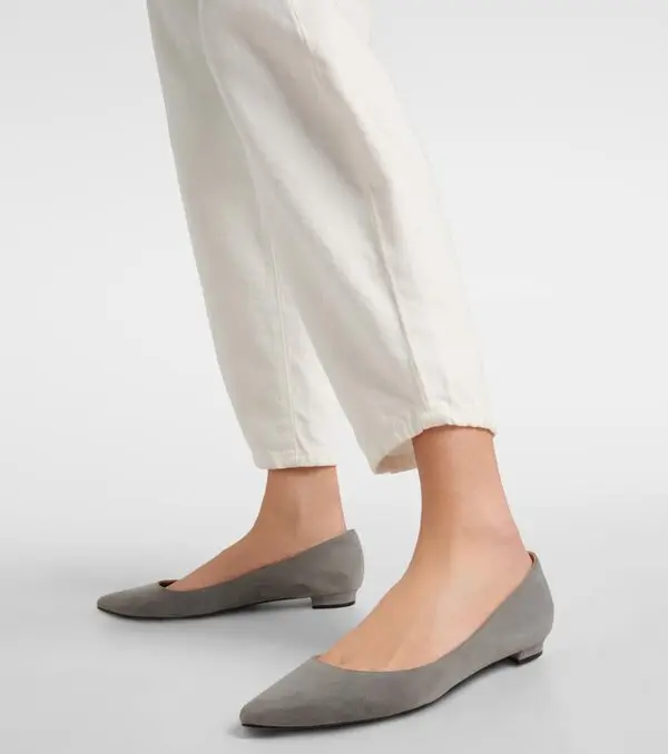 Manolo Blahnik Lanza Bb Ballet Flats - Grey