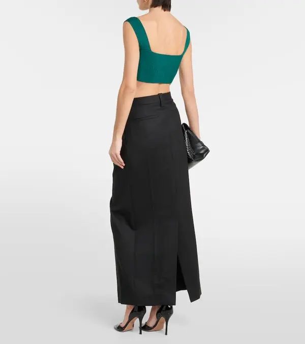 Victoria Beckham Metallic Knit Bra Top