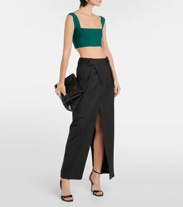 Victoria Beckham Metallic Knit Bra Top