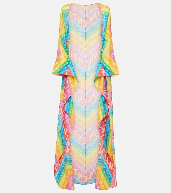 Valentino Garavani Logo Cotton-blend Beach Cover-up - Multicoloured