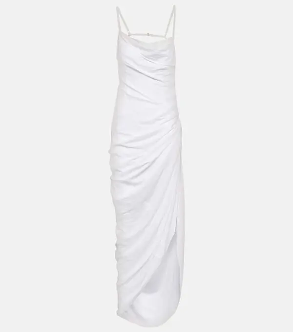 Jacquemus La Robe Saudade Long Maxi Dress - White