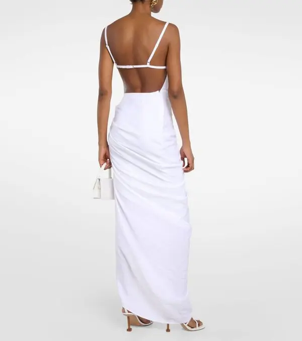 Jacquemus La Robe Saudade Long Maxi Dress - White