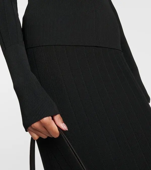 Jacquemus Le Haut Pralu Ribbed-knit Top - Black