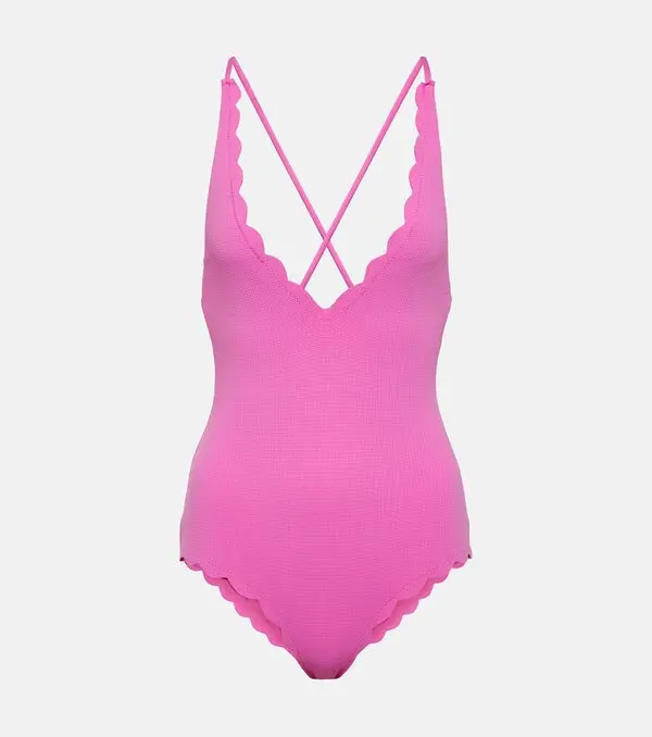 Marysia North Maillot Scalloped One Piece Swimsuit - Pink