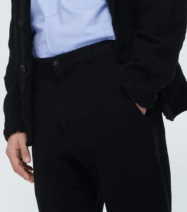 Comme Des Garçons Wool-blend Full-length Pants