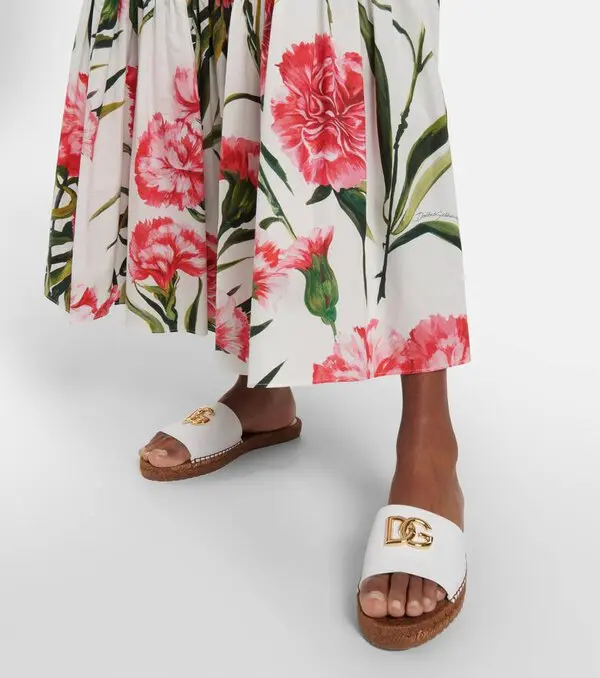 Dolce & Gabbana Embellished Leather Espadrilles