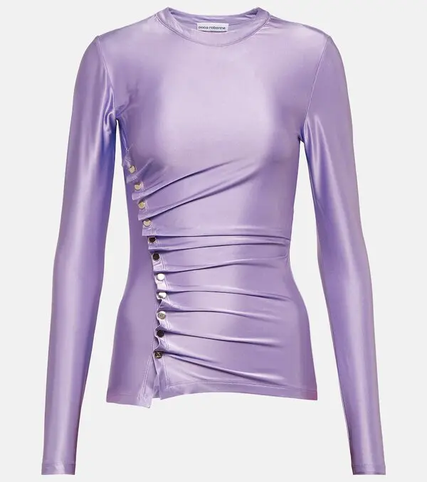 Rabanne Gathered Satin Top