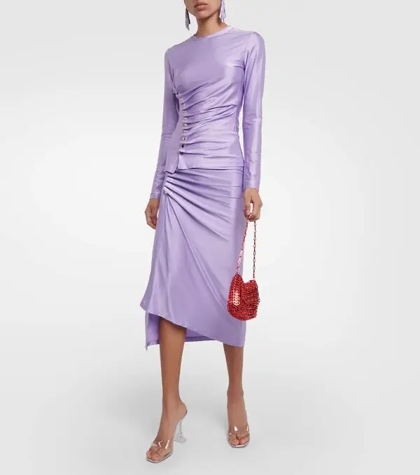 Rabanne Gathered Satin Top