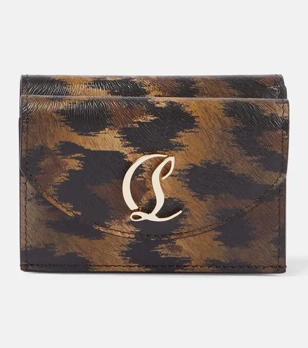 CHRISTIAN LOUBOUTIN Cl Debossed Leopard-print Leather Wallet - Multicoloured