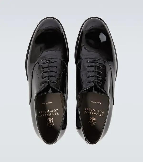 Brunello Cucinelli Patent Leather Oxford Shoes