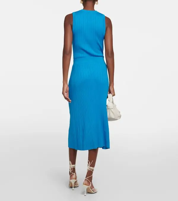 Co Ribbed-knit Silk-blend Skirt