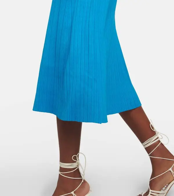 Co Ribbed-knit Silk-blend Skirt