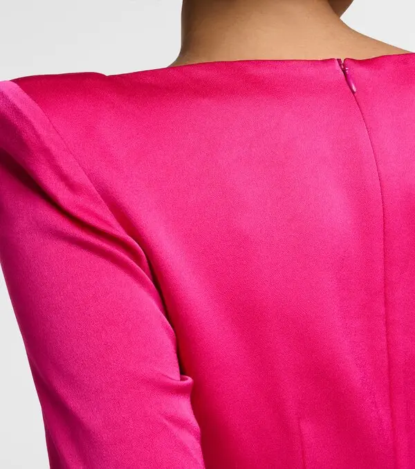Alex Perry Crepe Satin Midi Dress
