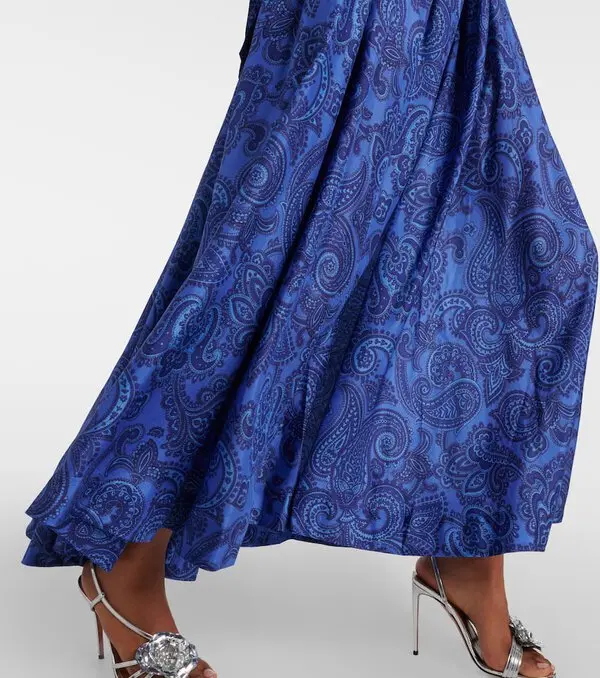 Zimmermann Ruffled Paisley Silk Midi Dress