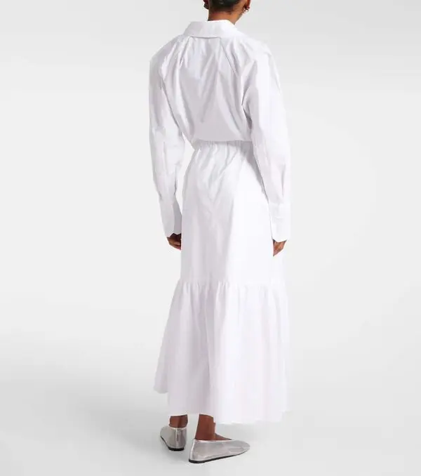 PATOU Tiered Cotton Maxi Skirt