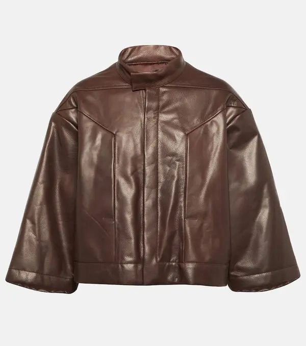 Rick Owens Cropped Leather Jacket