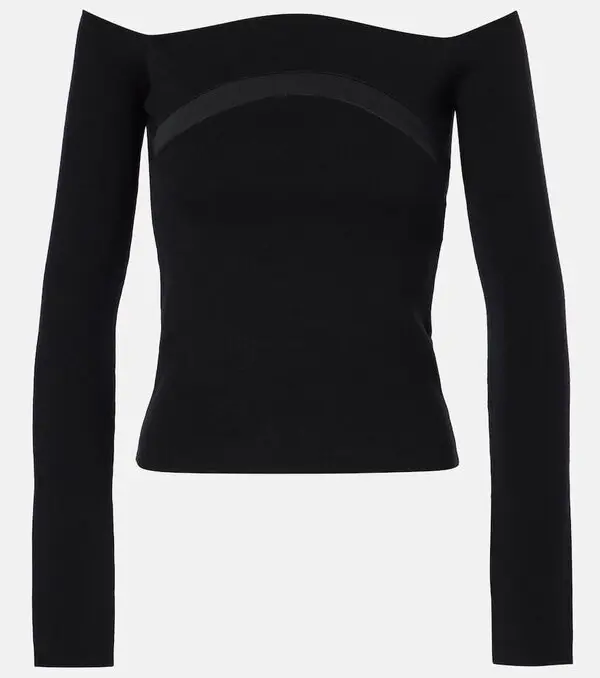 Nina Ricci Wool-blend Top - Black