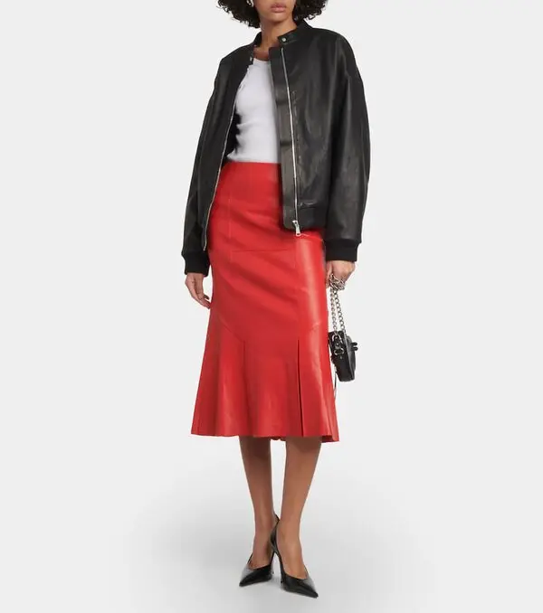 Stouls Pharrell Leather Bomber Jacket