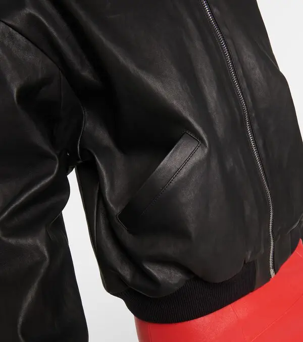 Stouls Pharrell Leather Bomber Jacket