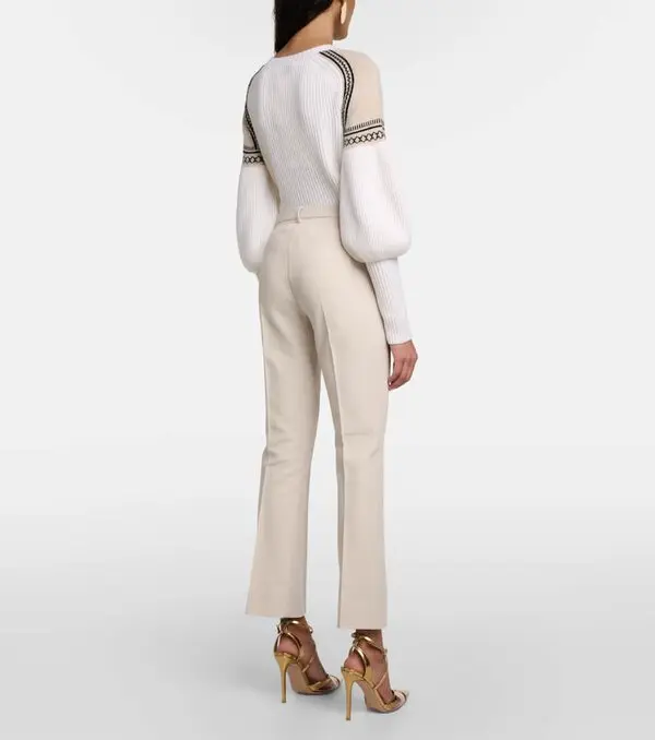 Max Mara Fatina Cropped Straight Pants - White