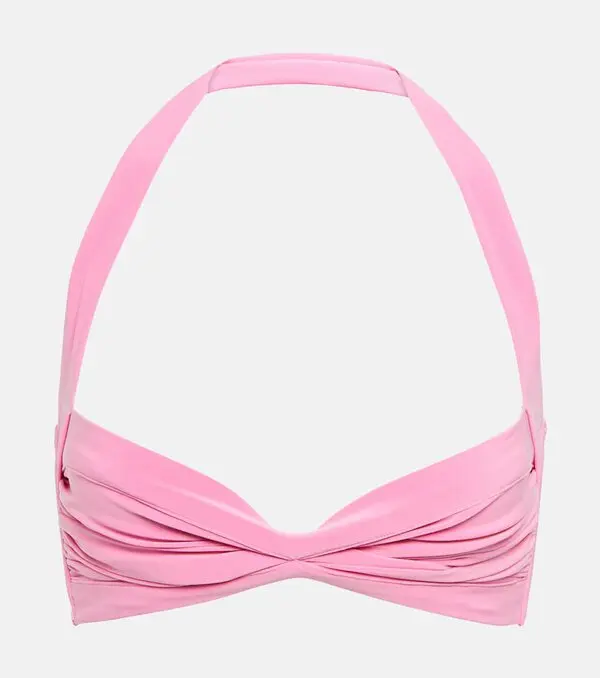 Norma Kamali Bill Ruched Bikini Top