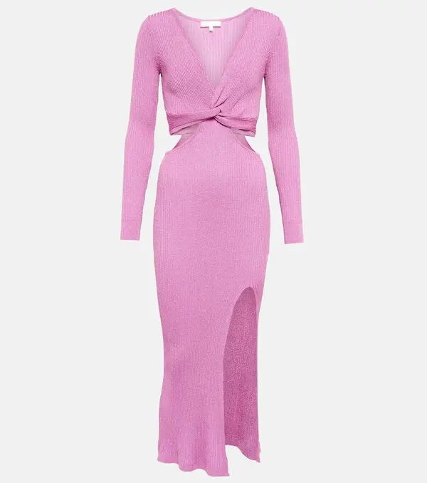LoveShackFancy Bernette Lurex® Cutout Dress - Pink