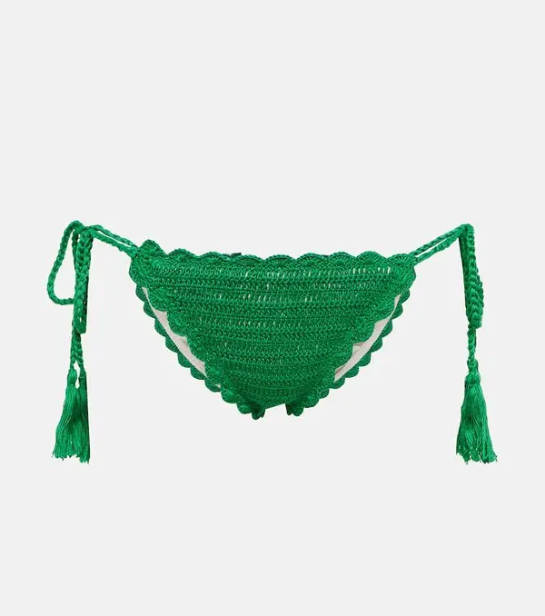 Anna Kosturova Crochet Bikini Bottom - Green