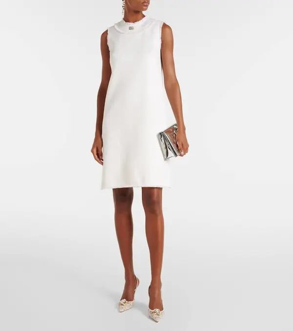 Dolce & Gabbana Wool-blend Tweed Shift Dress
