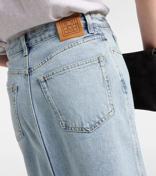 TOTEME Denim Midi Skirt - Blue