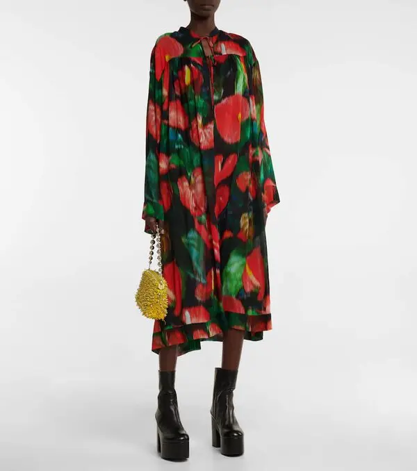 Dries Van Noten Leather Platform Ankle Boots