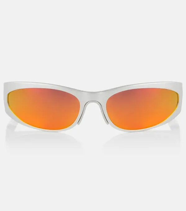 Balenciaga Reverse Xpander Oval Sunglasses - Silver