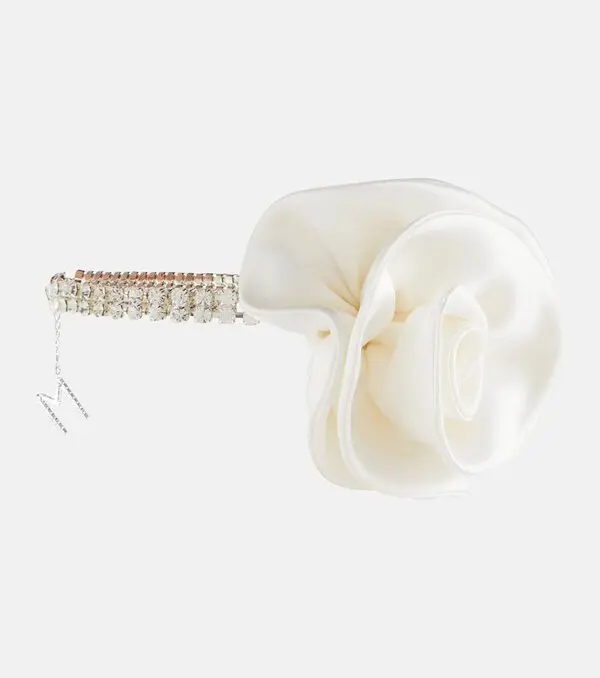 Magda Butrym Floral-applique Crystal-embellished Choker - Silver