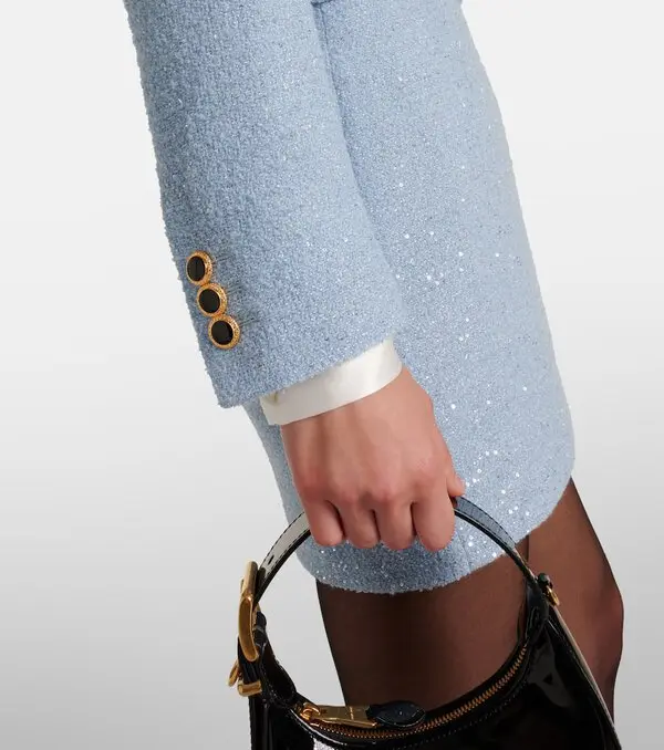 Alessandra Rich Sequined Tweed Jacket