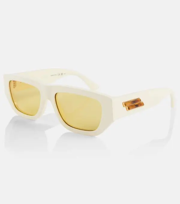 Bottega Veneta Rectangular Sunglasses - White