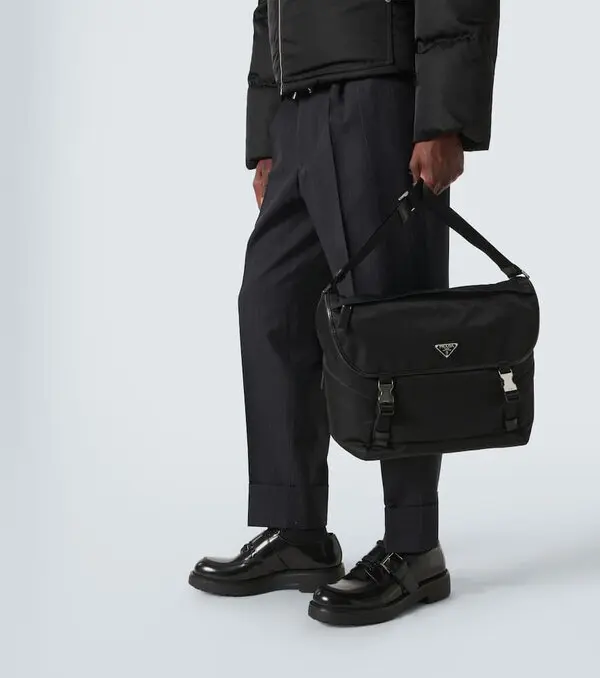 Prada Leather-trimmed Re-nylon Messenger Bag