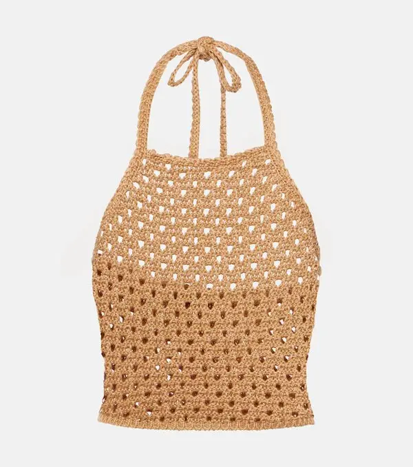 Etro Crochet Cotton Halter Top