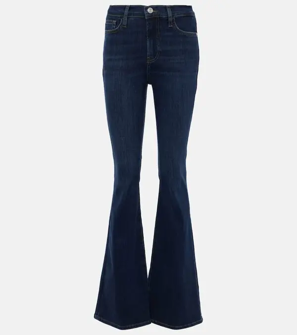 FRAME Le High Flare High-rise Jeans - Blue