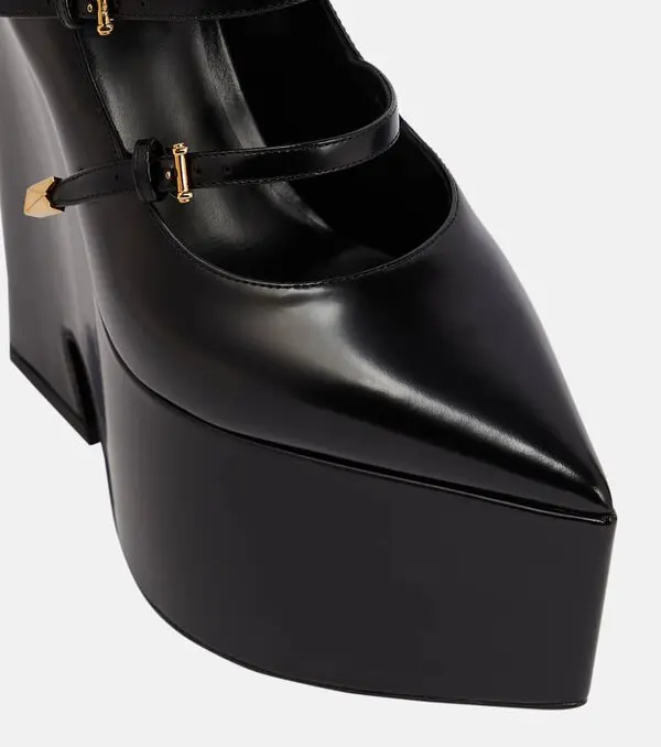 Versace Tempest Leather Platform Pumps