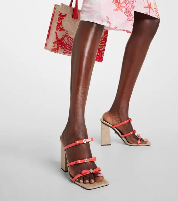 Versace Ribbon 95 Leather Sandals
