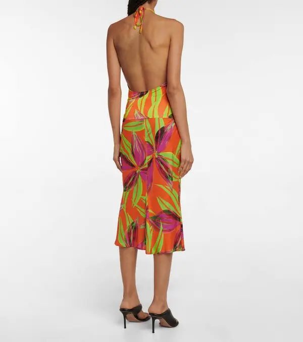 LOUISA BALLOU Printed Halterneck Top