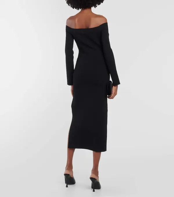Galvan Aphrodite Off-shoulder Midi Dress