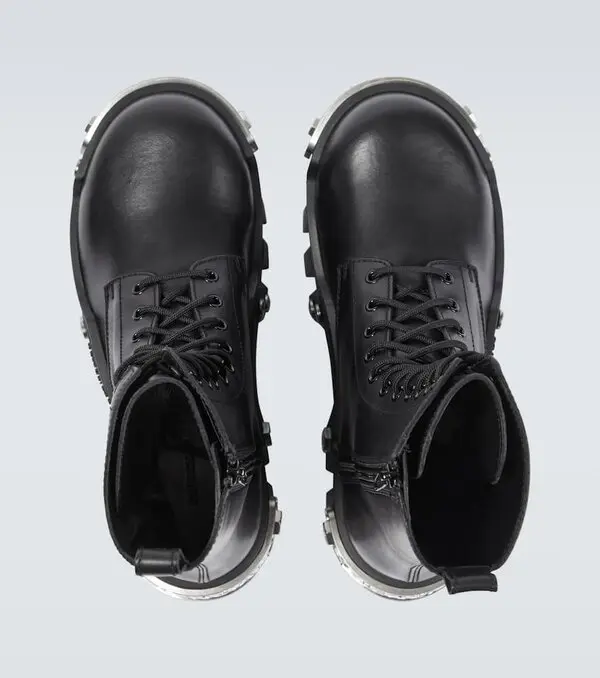 Balenciaga Leather Lace-up Boots