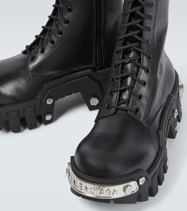 Balenciaga Leather Lace-up Boots