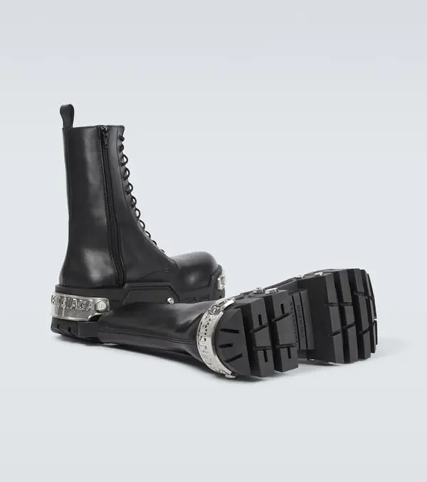 Balenciaga Leather Lace-up Boots